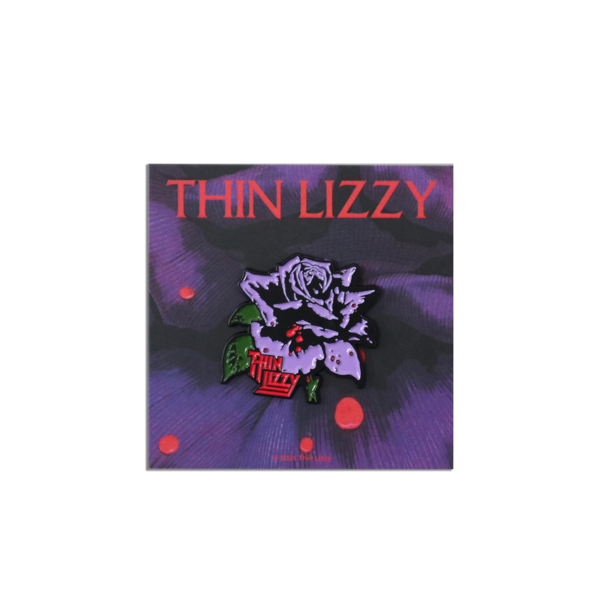 Black Rose Pin Badge – Thin Lizzy