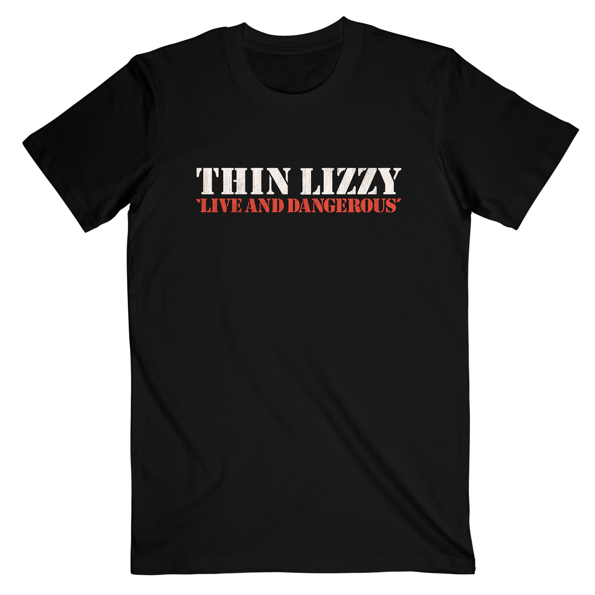 Live And Dangerous Distressed Logo Tee – Thin Lizzy