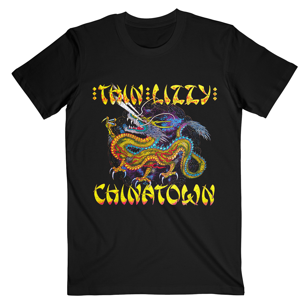 Chinatown Cover Black Tee – Thin Lizzy